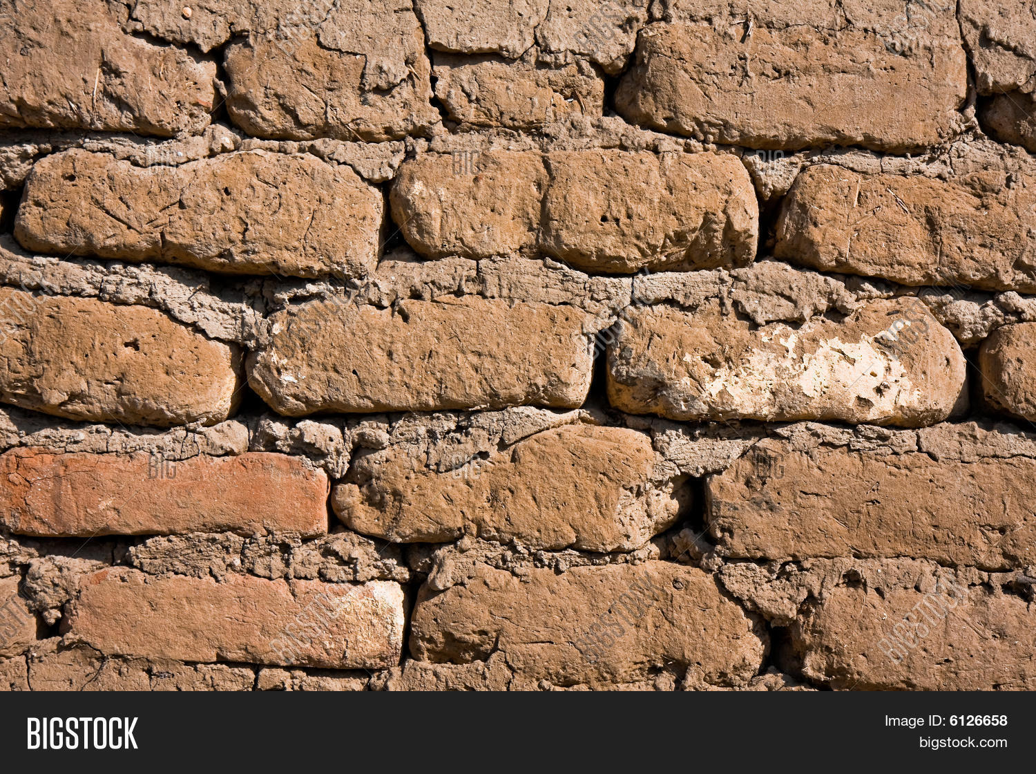 Mud Brick Wall Image & Photo (Free Trial) | Bigstock