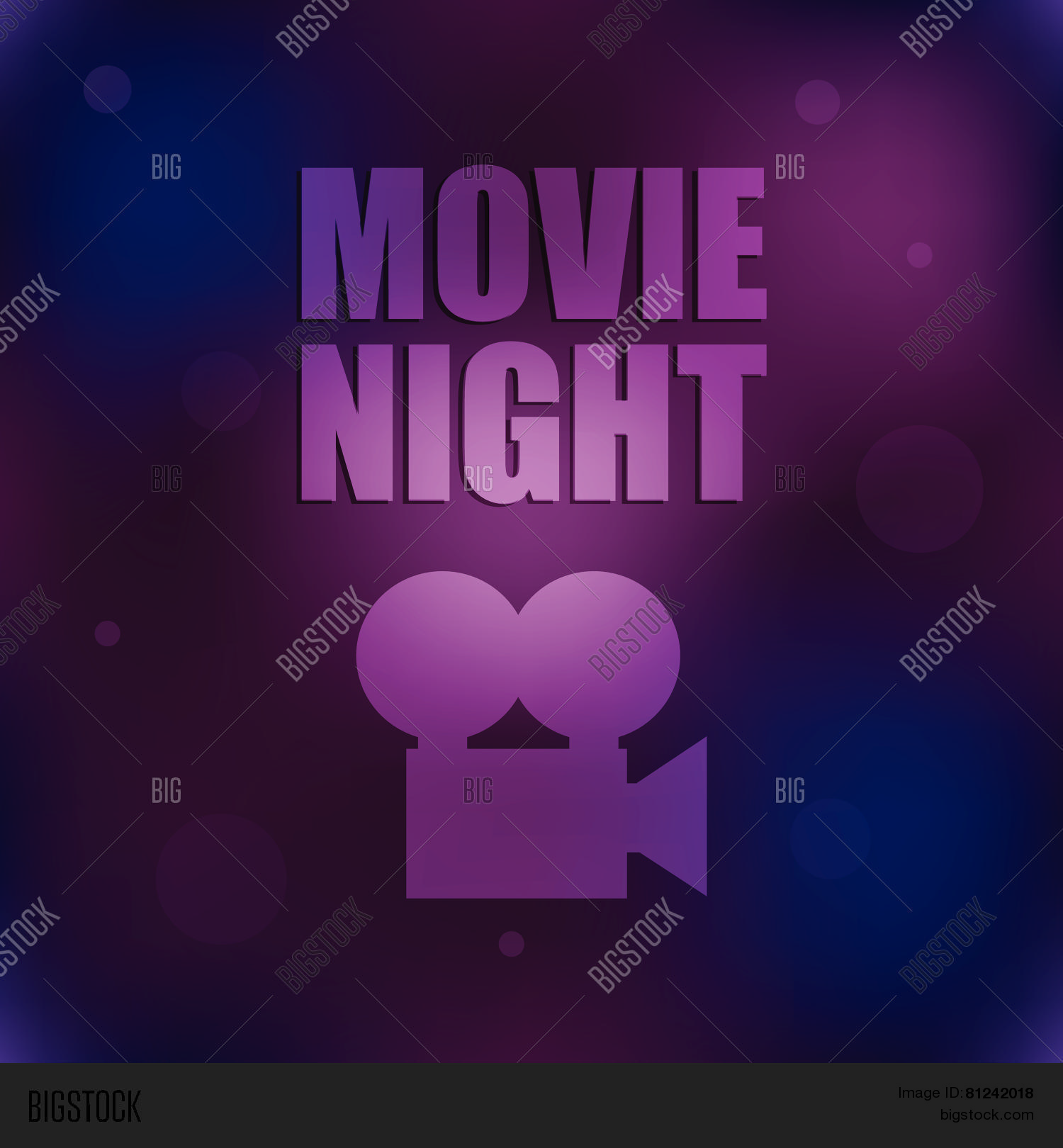 Movie Night Vector & Photo (Free Trial) | Bigstock