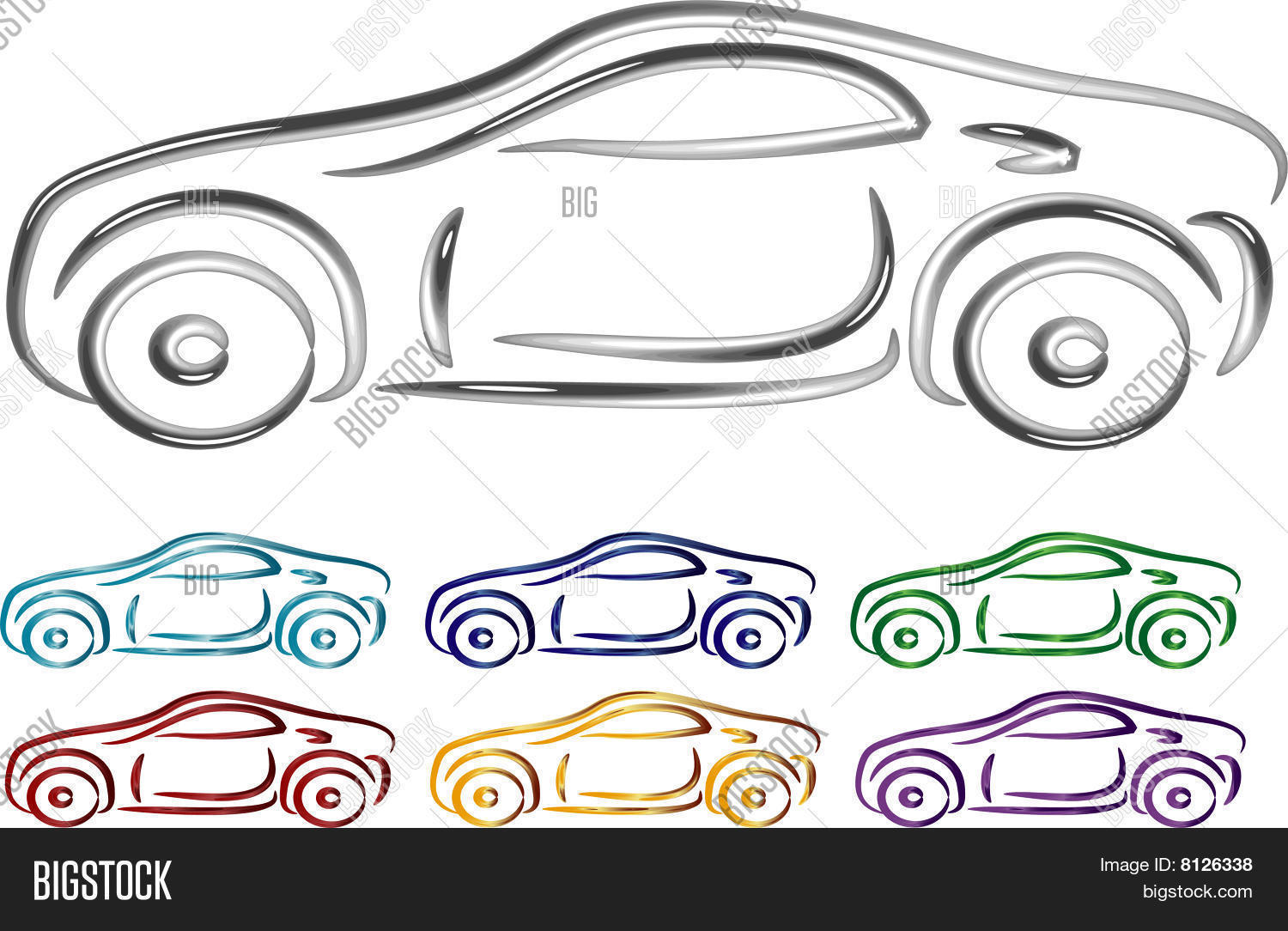 Set Car Design 3D Vector & Photo (Free Trial) | Bigstock