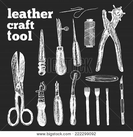 Leather Craft Tools Vector & Photo (Free Trial) | Bigstock