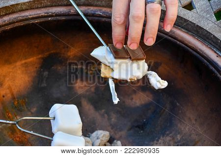 Roasting Smores Over Image & Photo (Free Trial) | Bigstock