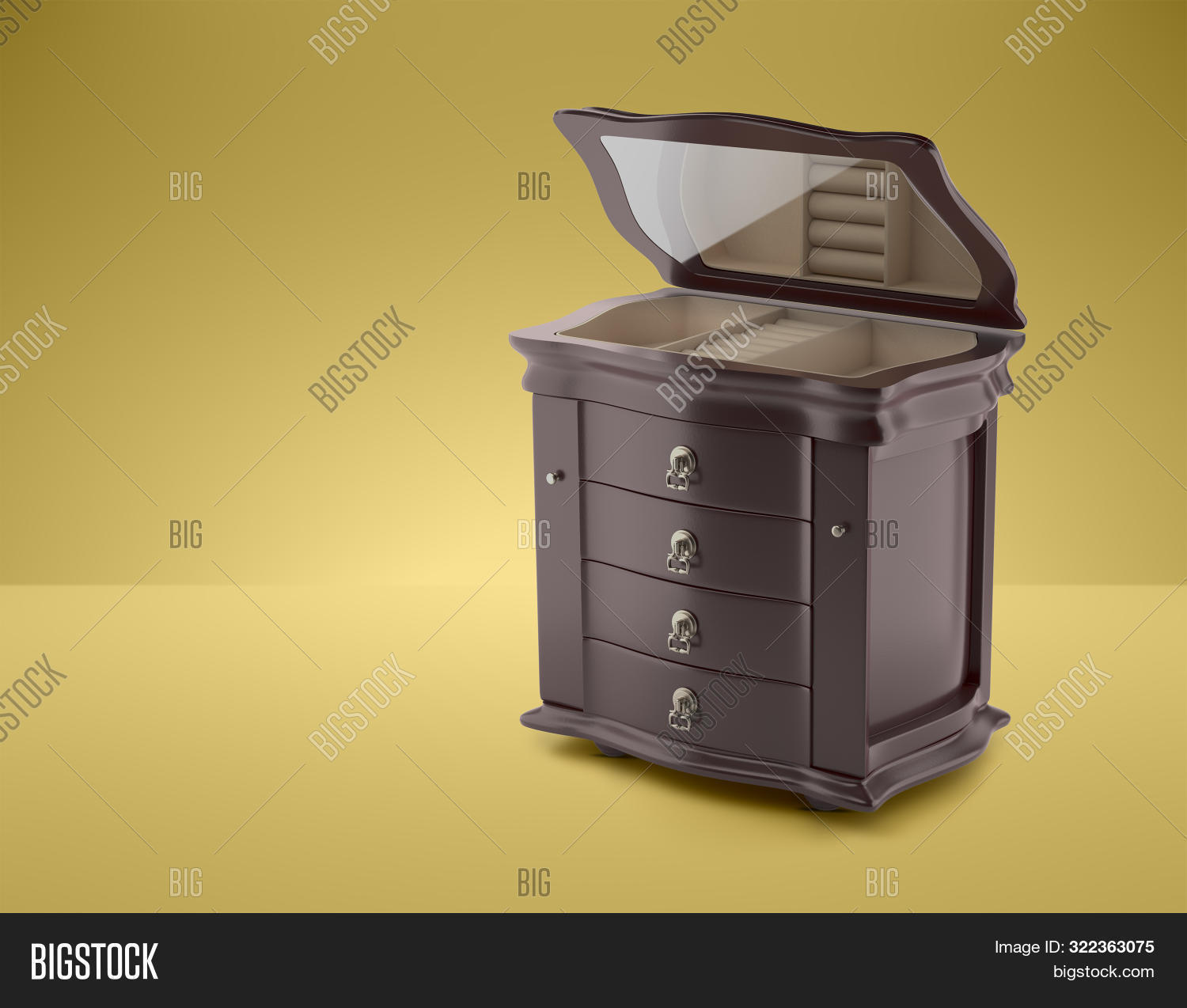 Open Chest 3d Model. Image & Photo (Free Trial) | Bigstock