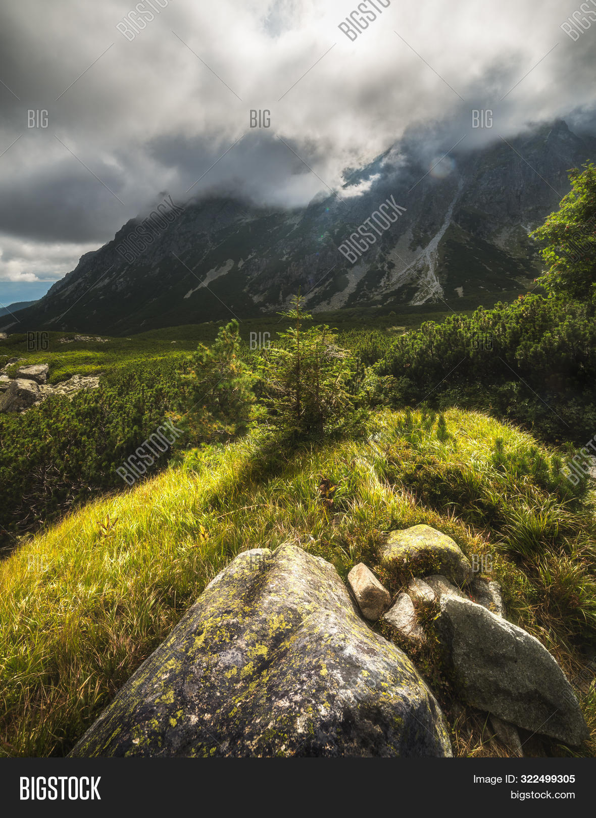 Sunlit Mountain Image & Photo (Free Trial) | Bigstock