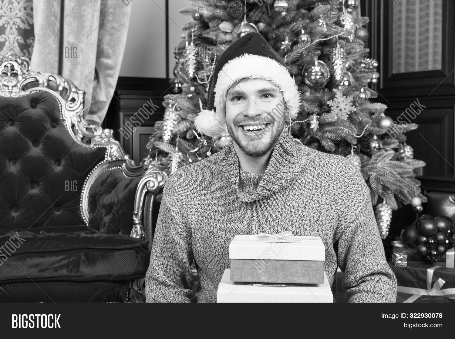 Man Santa Hat Image & Photo (Free Trial) | Bigstock