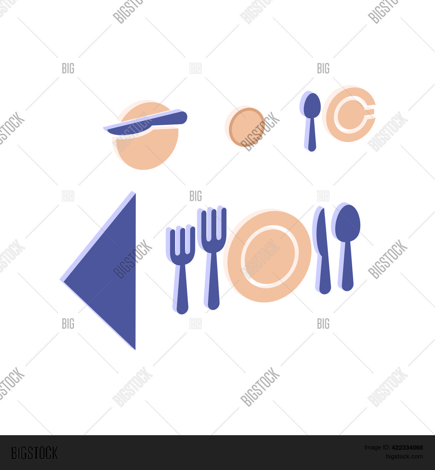 Table Setting Vector & Photo (Free Trial) | Bigstock