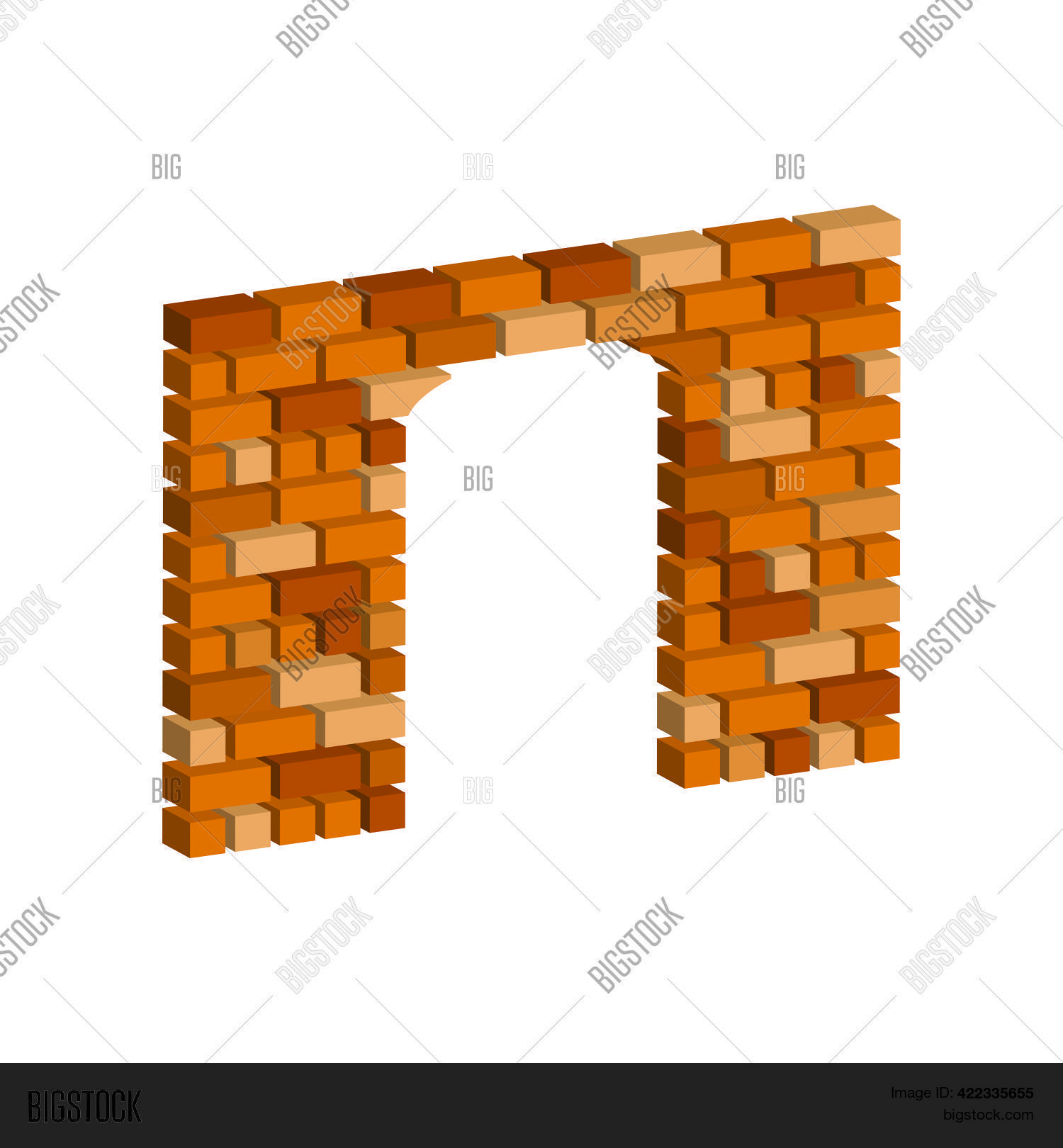 Arch Brick Wall Vector & Photo (Free Trial) | Bigstock