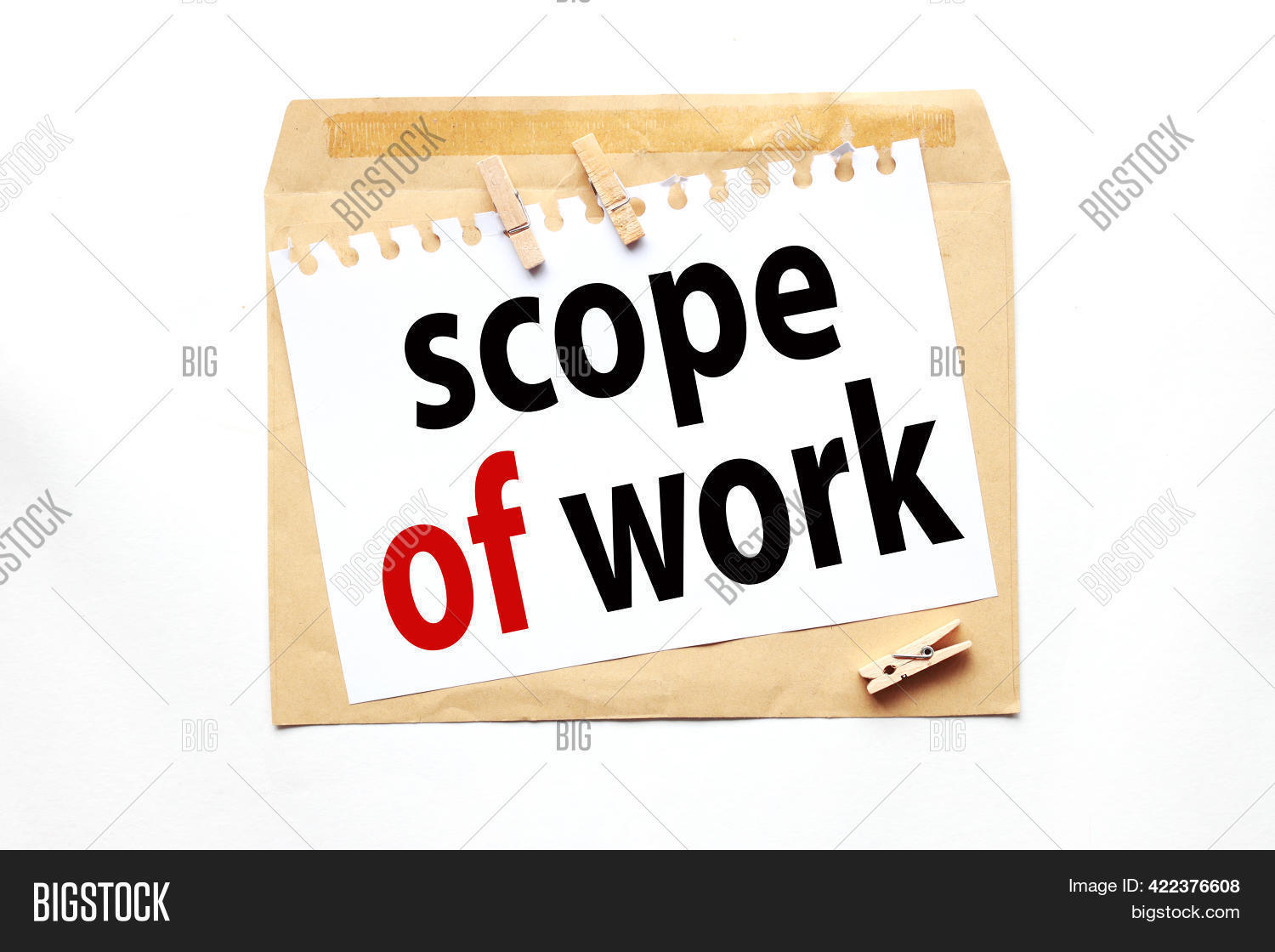 Scope Work. Text On Image & Photo (Free Trial) | Bigstock