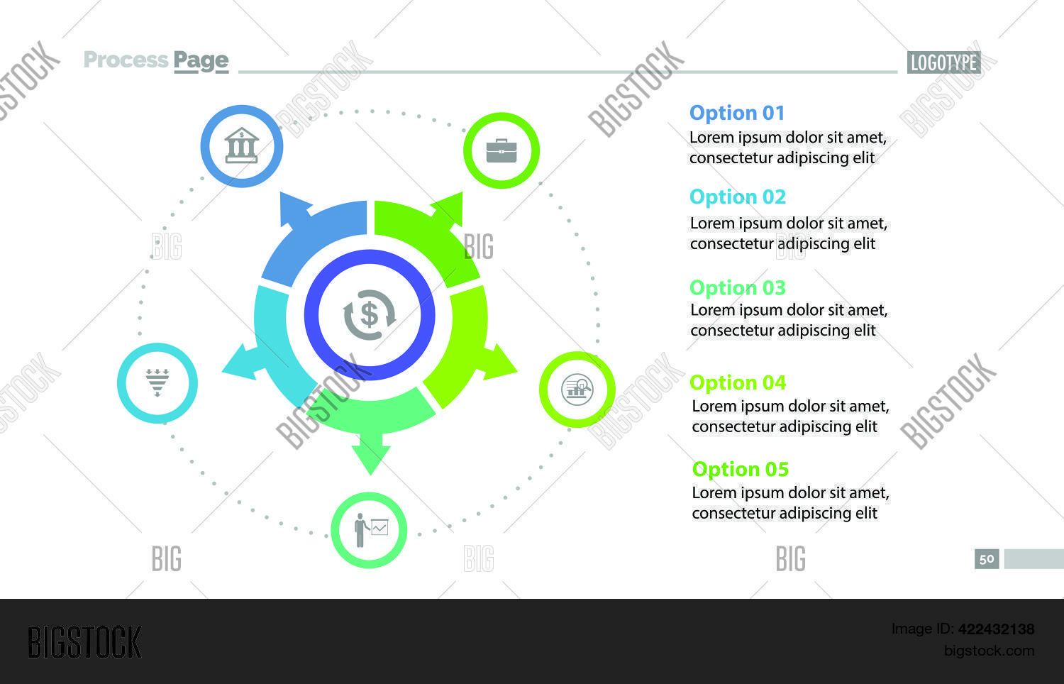 Five Option Circle Vector & Photo (Free Trial) | Bigstock