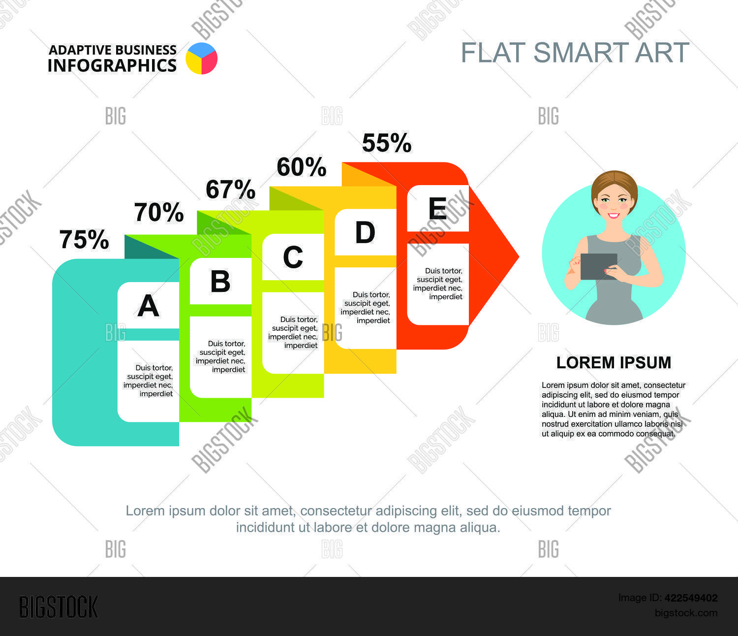 Flowchart Percentage Vector & Photo (Free Trial) | Bigstock