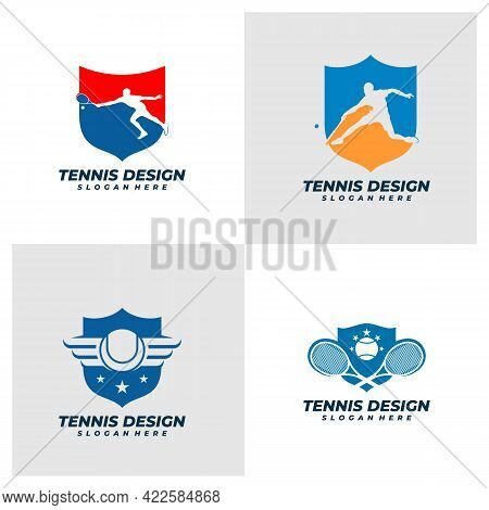 Set Tennis Shield Vector & Photo (Free Trial) | Bigstock