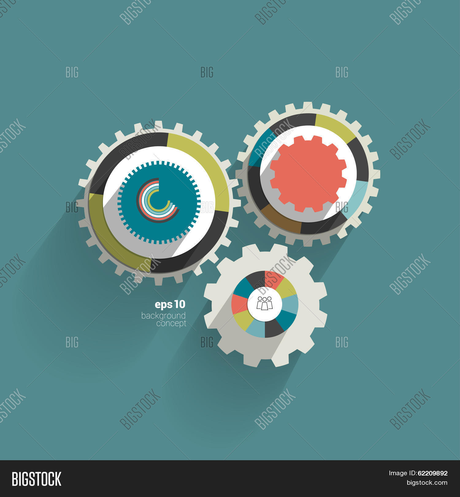 Cog Wheel Circle Flat Vector & Photo (Free Trial) | Bigstock