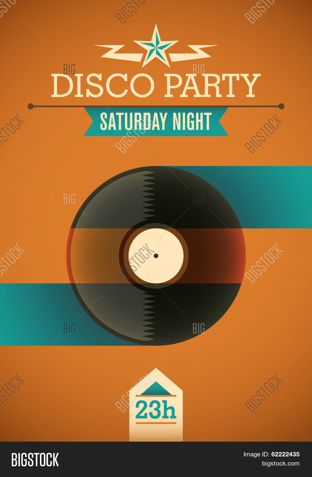 Disco Poster Retro Vector & Photo (Free Trial) | Bigstock