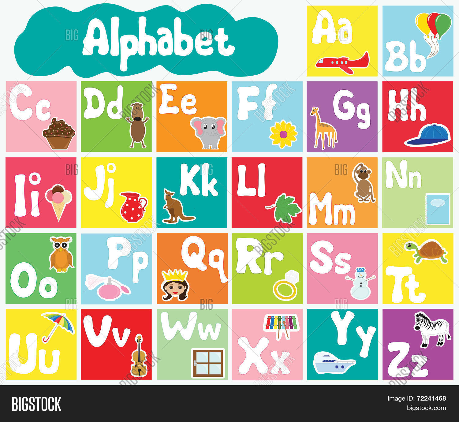 Kids Alphabet Vector & Photo (Free Trial) | Bigstock