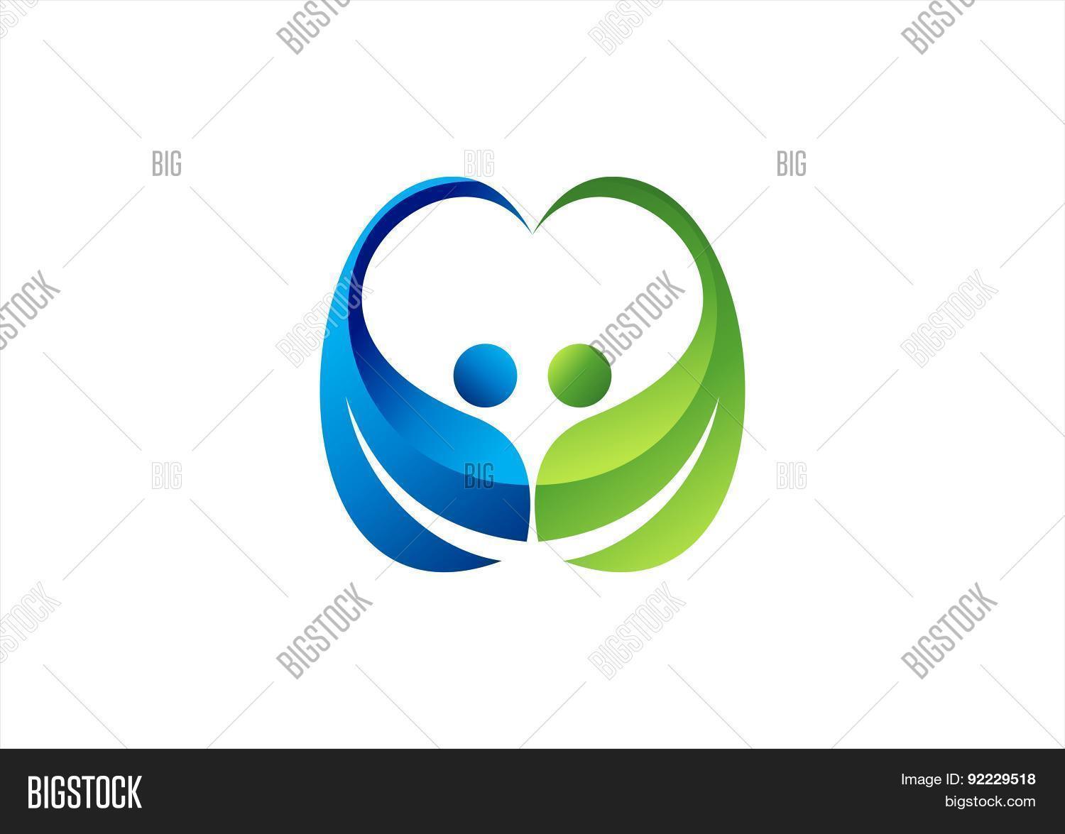 People Heart Logo Vector & Photo (Free Trial) | Bigstock