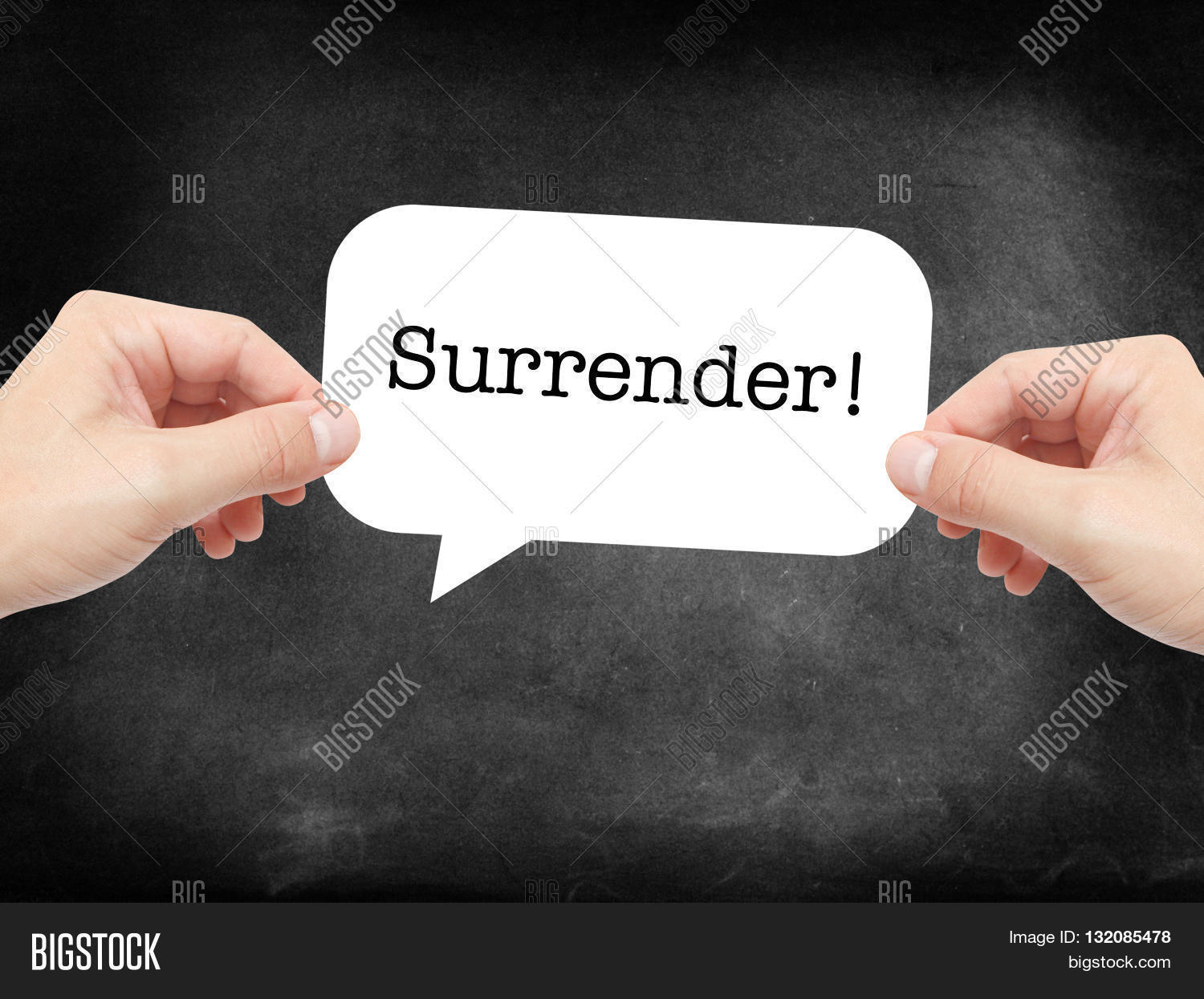 Surrender Written On Image & Photo (Free Trial) | Bigstock