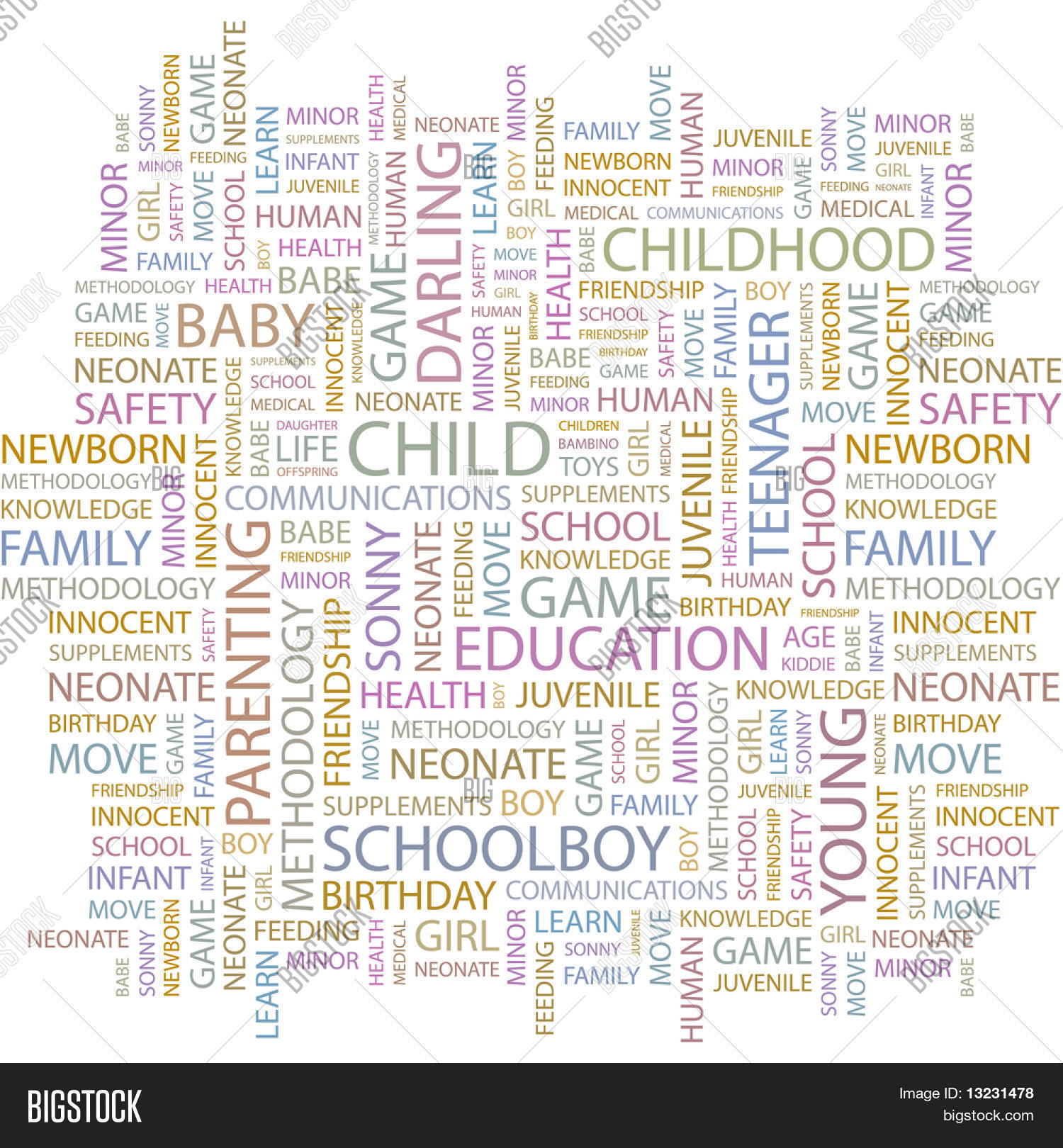 CHILD. Word Collage Vector & Photo (Free Trial) | Bigstock