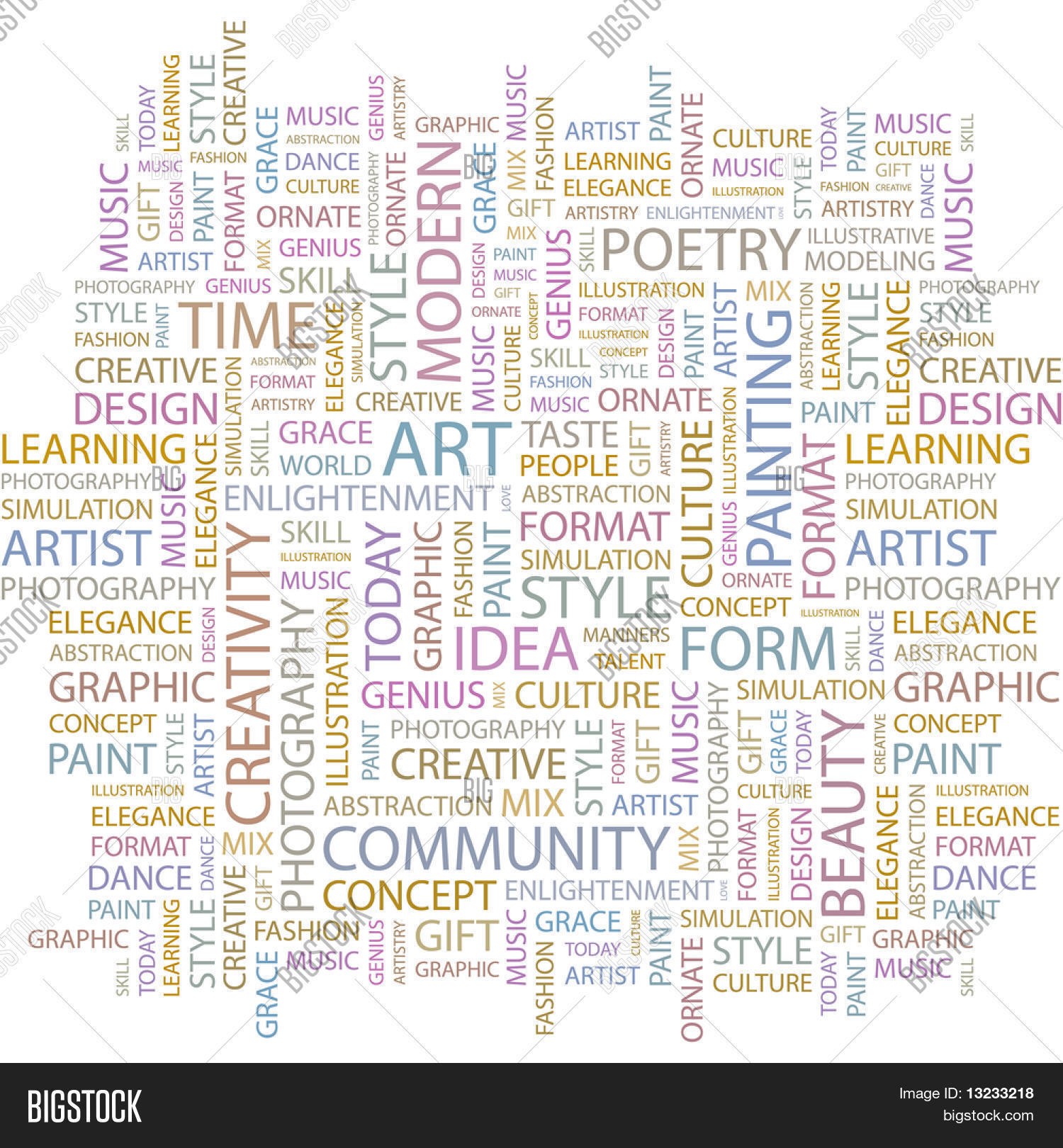 ART. Word Collage On Vector & Photo (Free Trial) | Bigstock