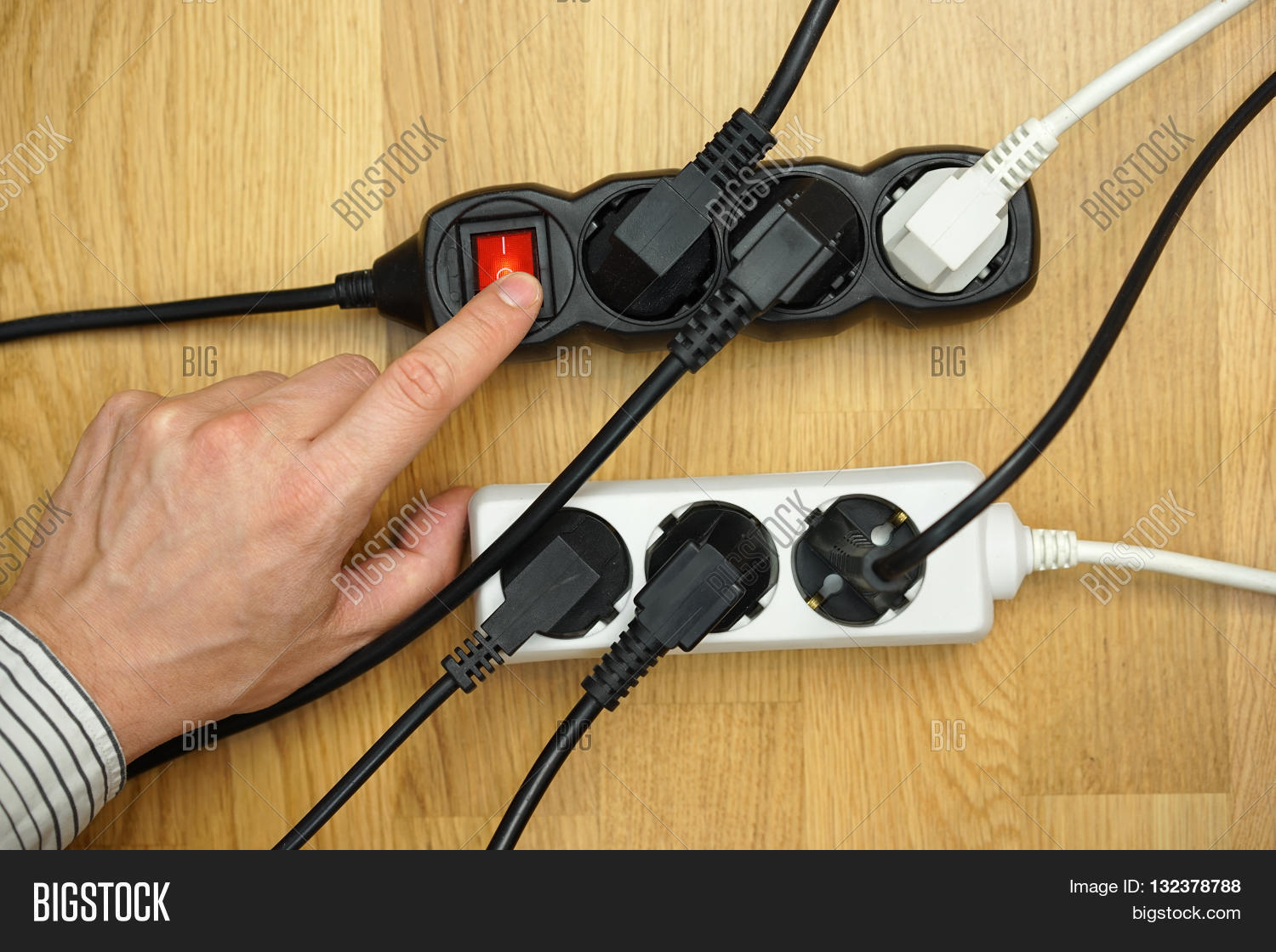 Male Hand Switching Image & Photo (Free Trial) | Bigstock
