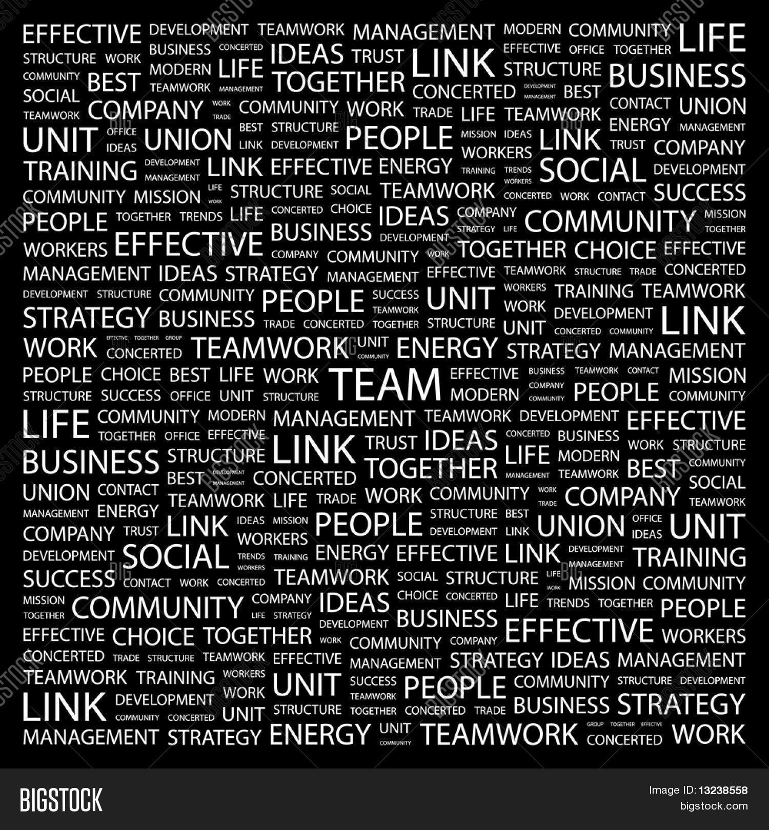 TEAM. Word Collage On Vector & Photo (Free Trial) | Bigstock