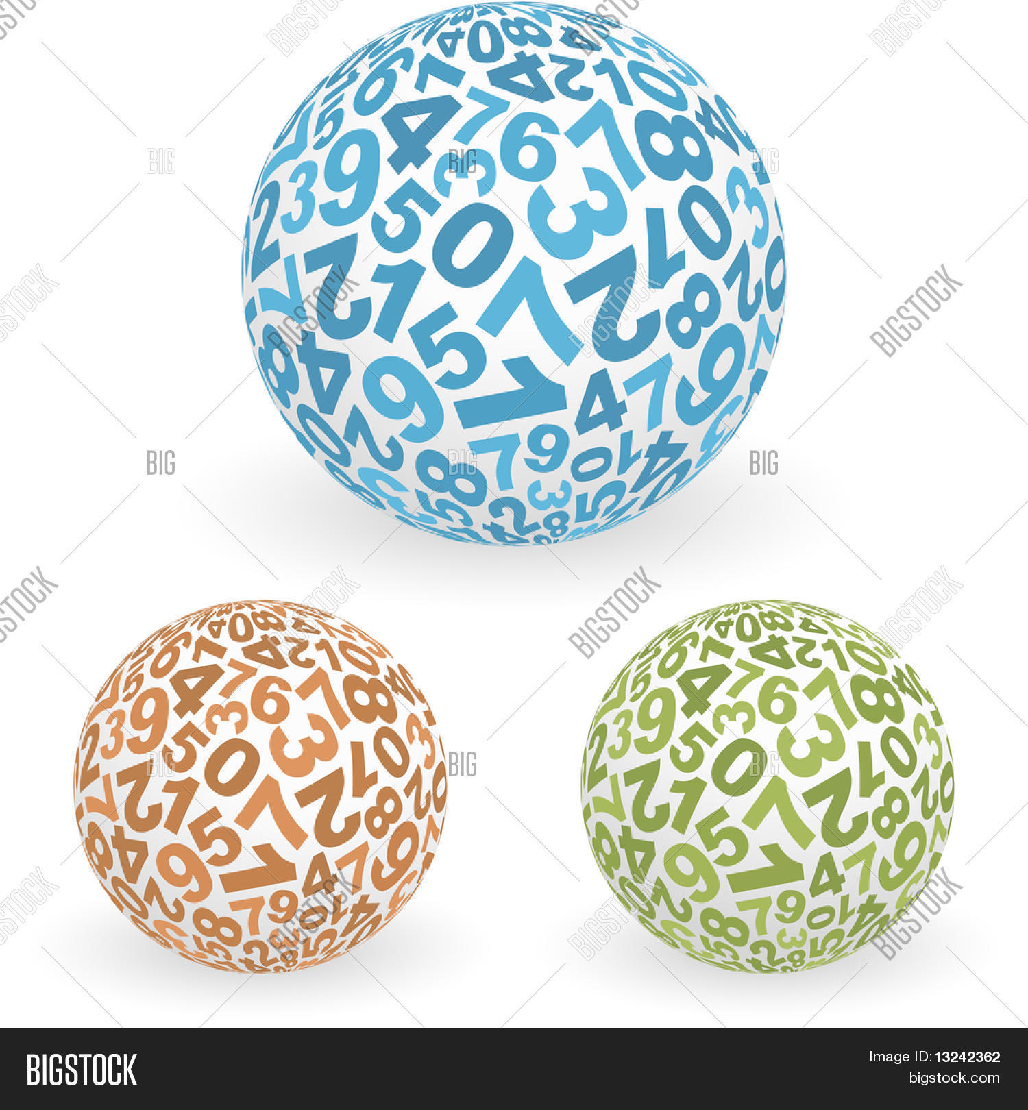 Globe Number Mix. Vector & Photo (Free Trial) | Bigstock