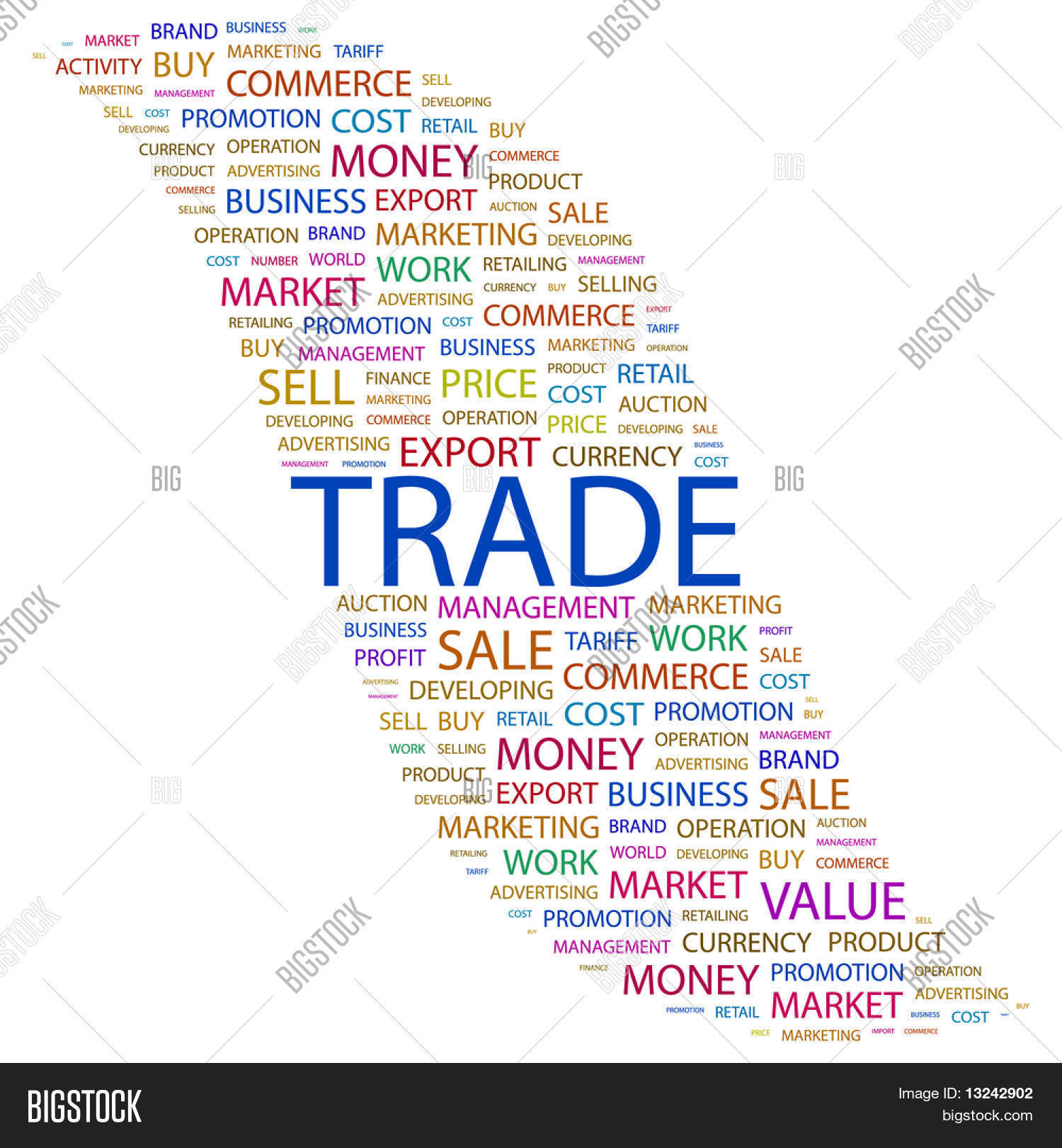 TRADE. Word Collage Vector & Photo (Free Trial) | Bigstock