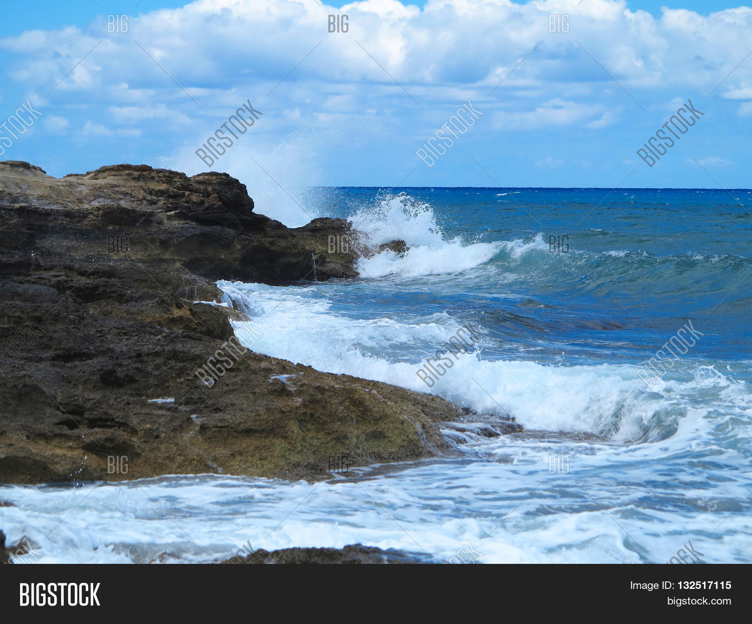 Big Waves On Rock Image & Photo (Free Trial) | Bigstock