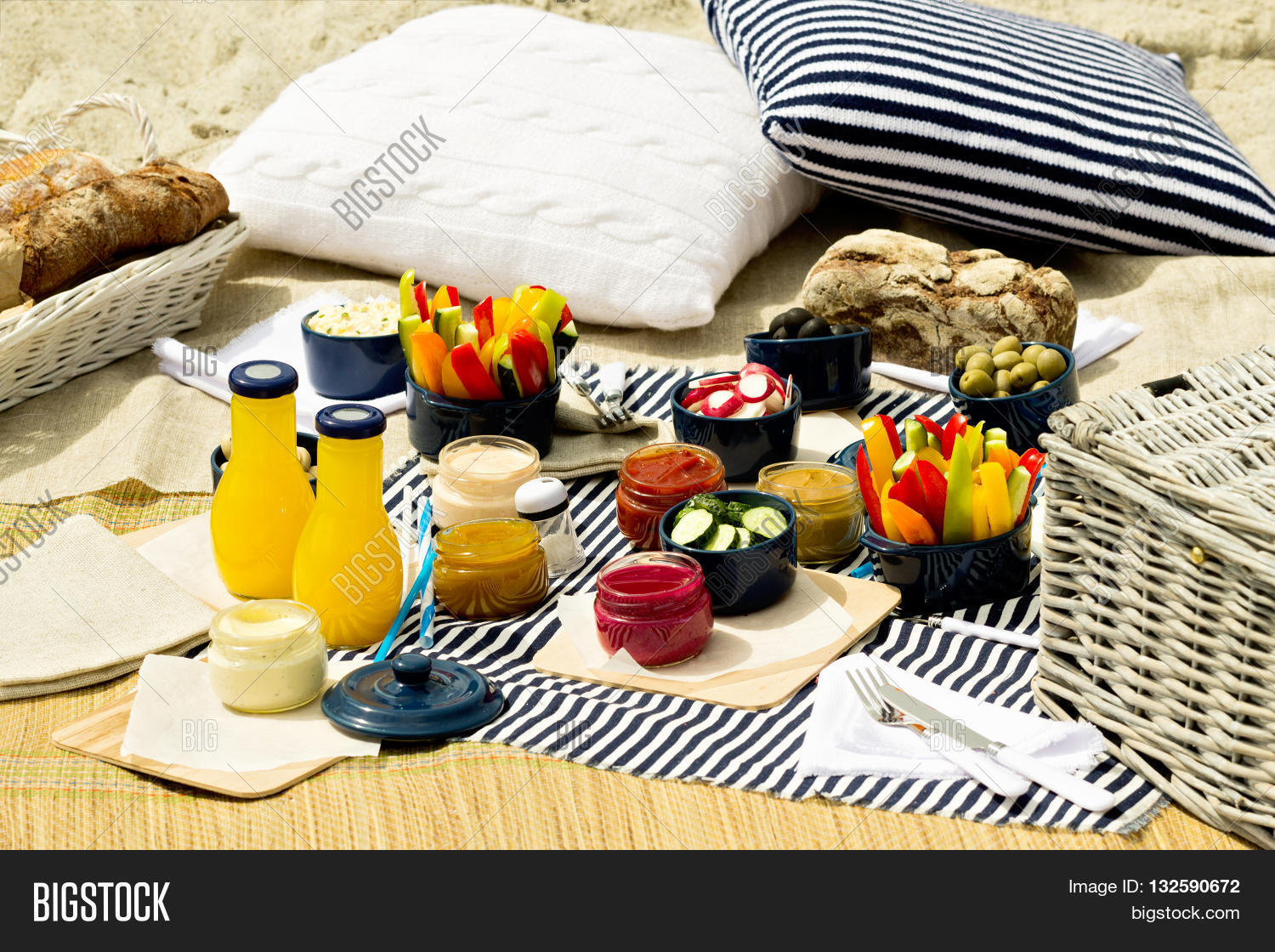 Summer Picnic On Beach Image & Photo (Free Trial) | Bigstock