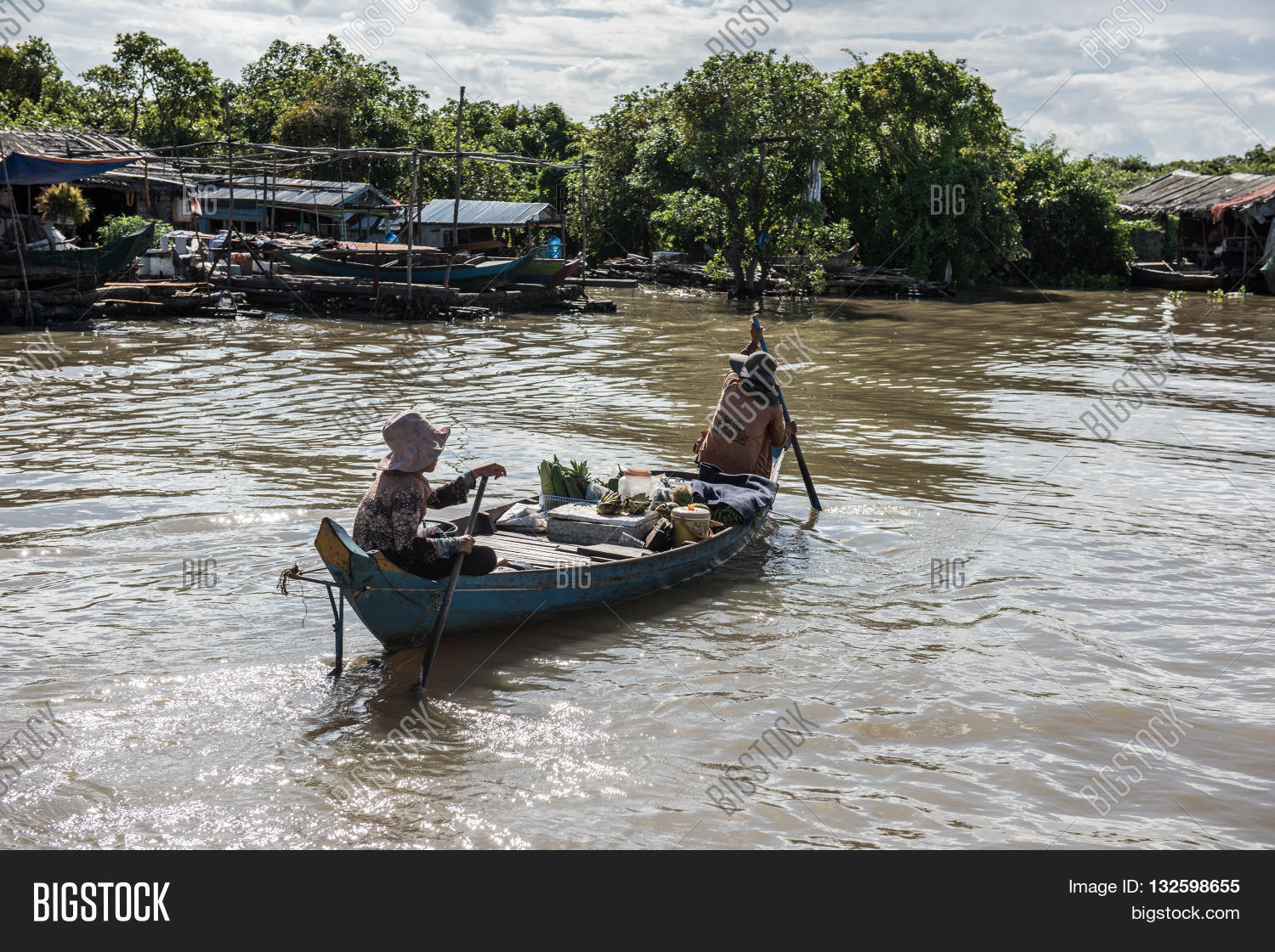 Houses Floating Shops Image & Photo (Free Trial) | Bigstock