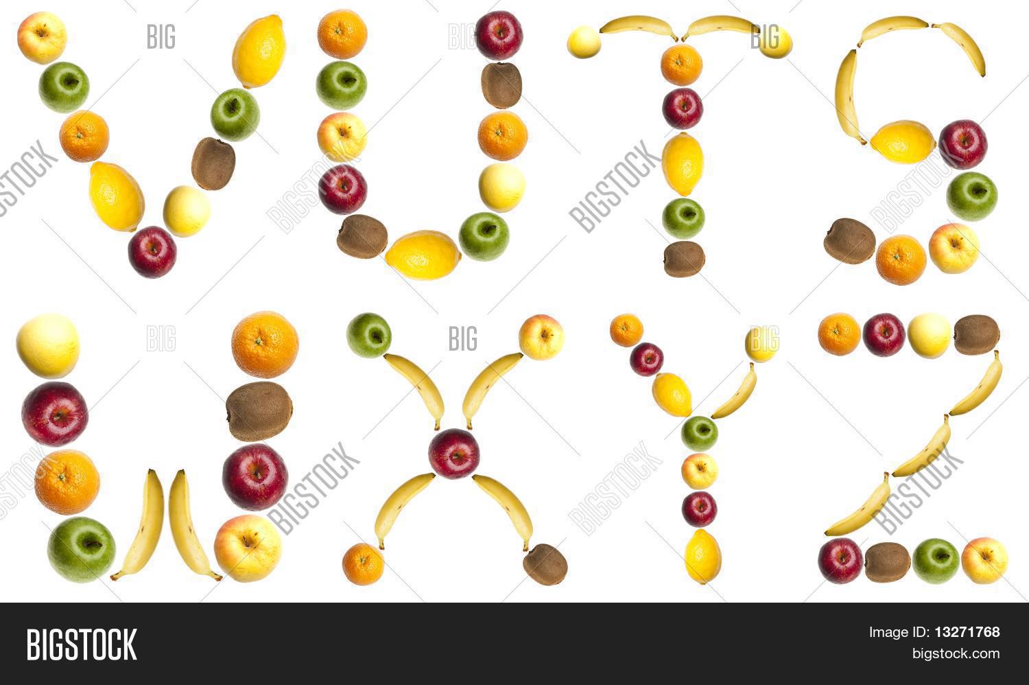Letters Made Fruits Image & Photo (Free Trial) | Bigstock