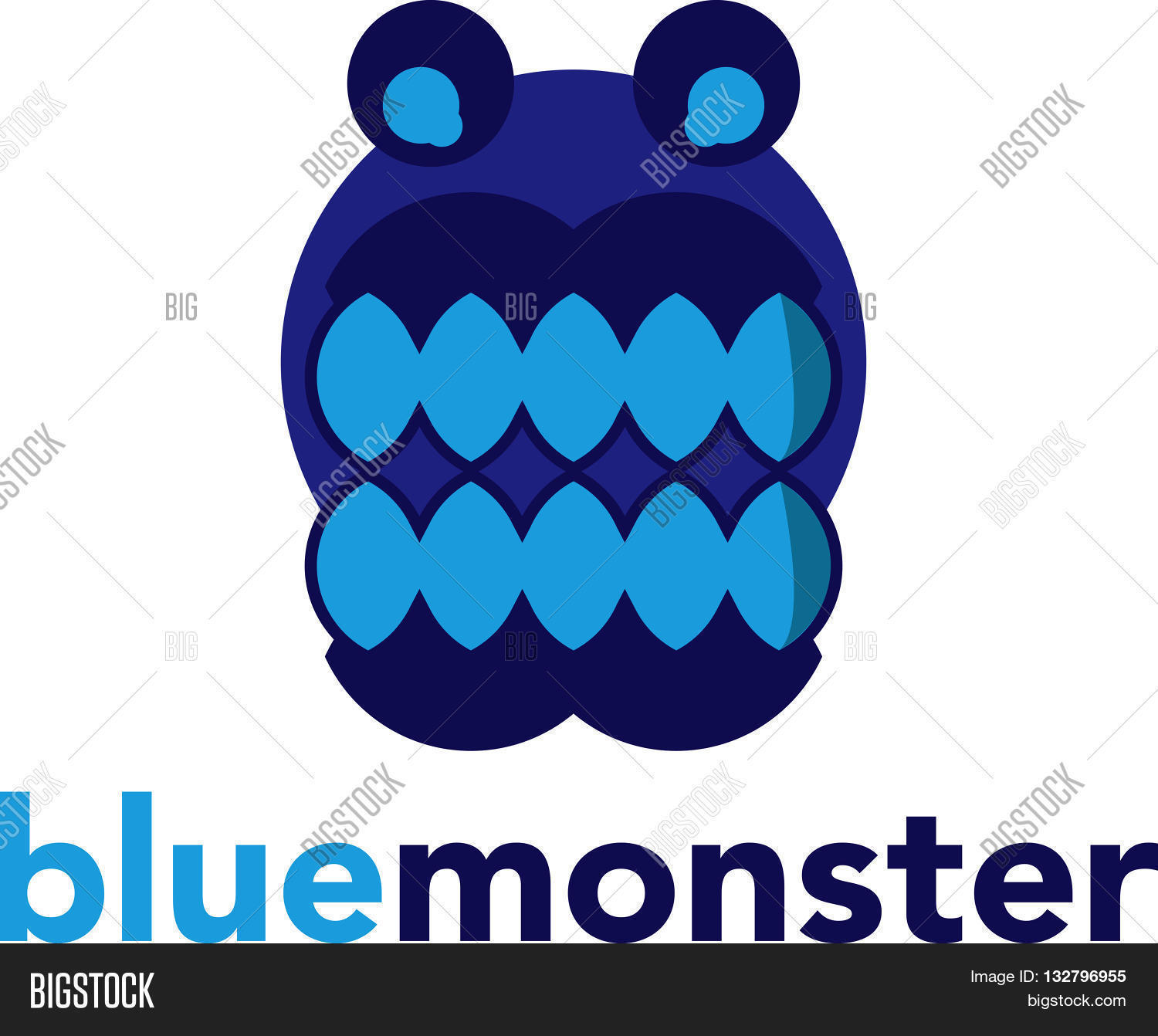 Monster Face Logo Vector & Photo (Free Trial) | Bigstock