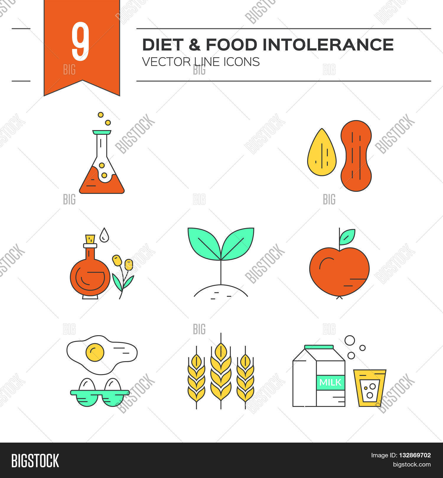 Food Intolerance Vector & Photo (Free Trial) | Bigstock