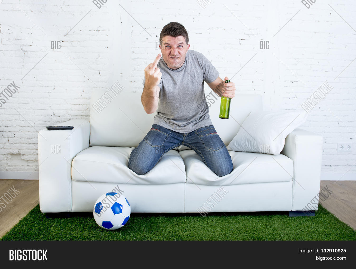 Angry Football Fanatic Image & Photo (Free Trial) | Bigstock