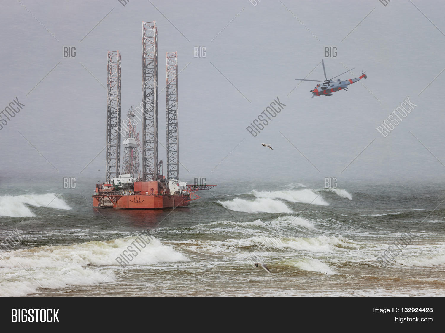 Oil Rig Winter Storm Image & Photo (Free Trial) | Bigstock