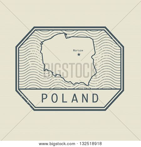Stamp Name Map Poland Vector & Photo (Free Trial) | Bigstock