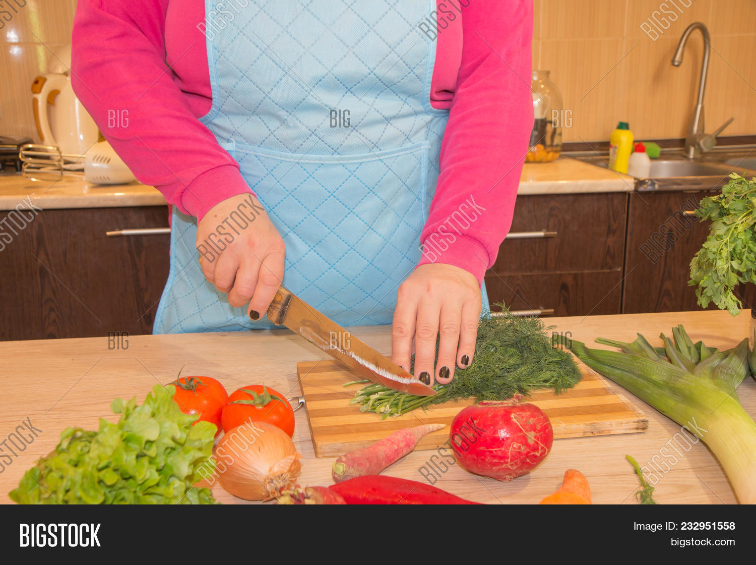 Chef Cuts Vegetables Image & Photo (Free Trial) | Bigstock