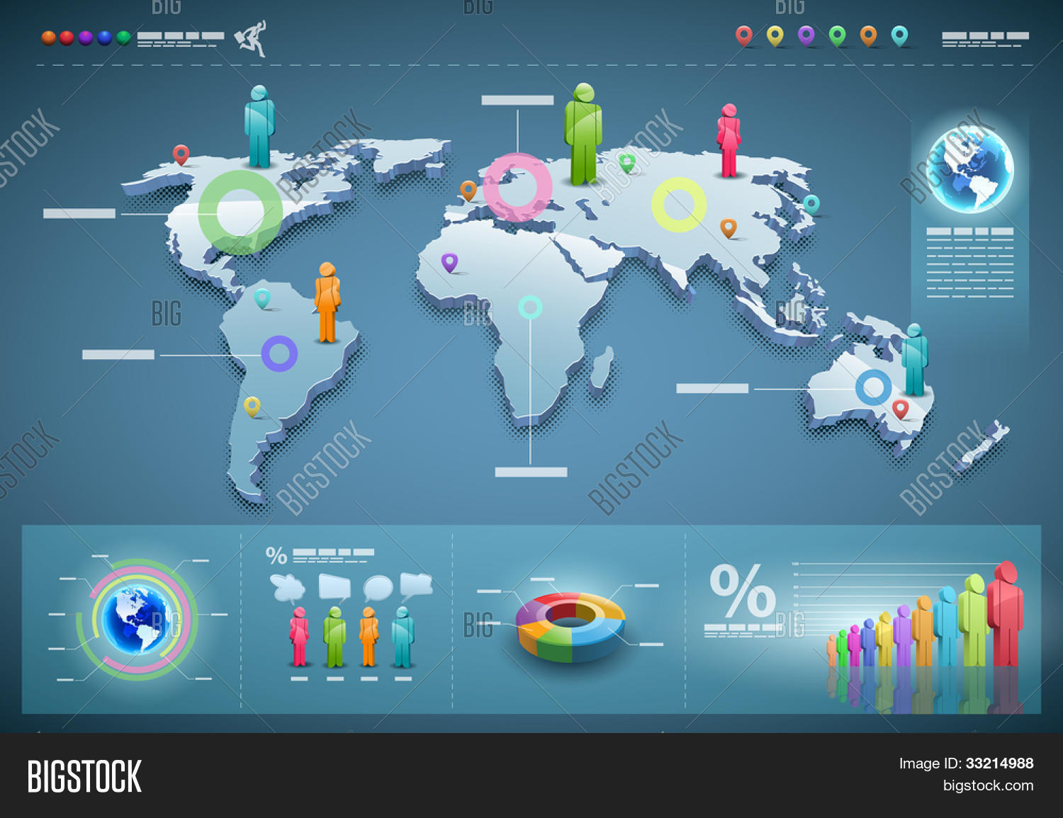 3d Vector World Map Vector & Photo (Free Trial) | Bigstock