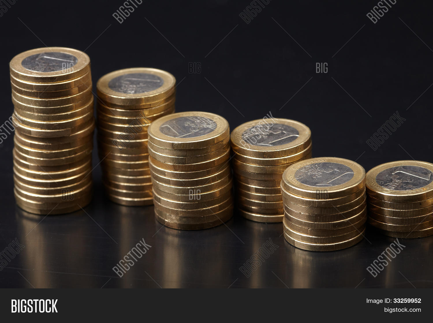 Coins On Black Image & Photo (Free Trial) | Bigstock