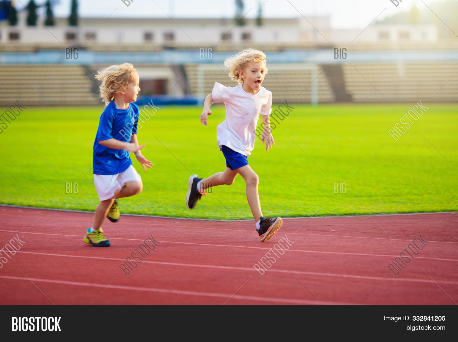 Child Running Stadium Image & Photo (Free Trial) | Bigstock