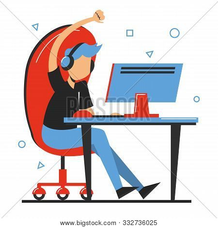 Man Play Computer Vector & Photo (Free Trial) | Bigstock