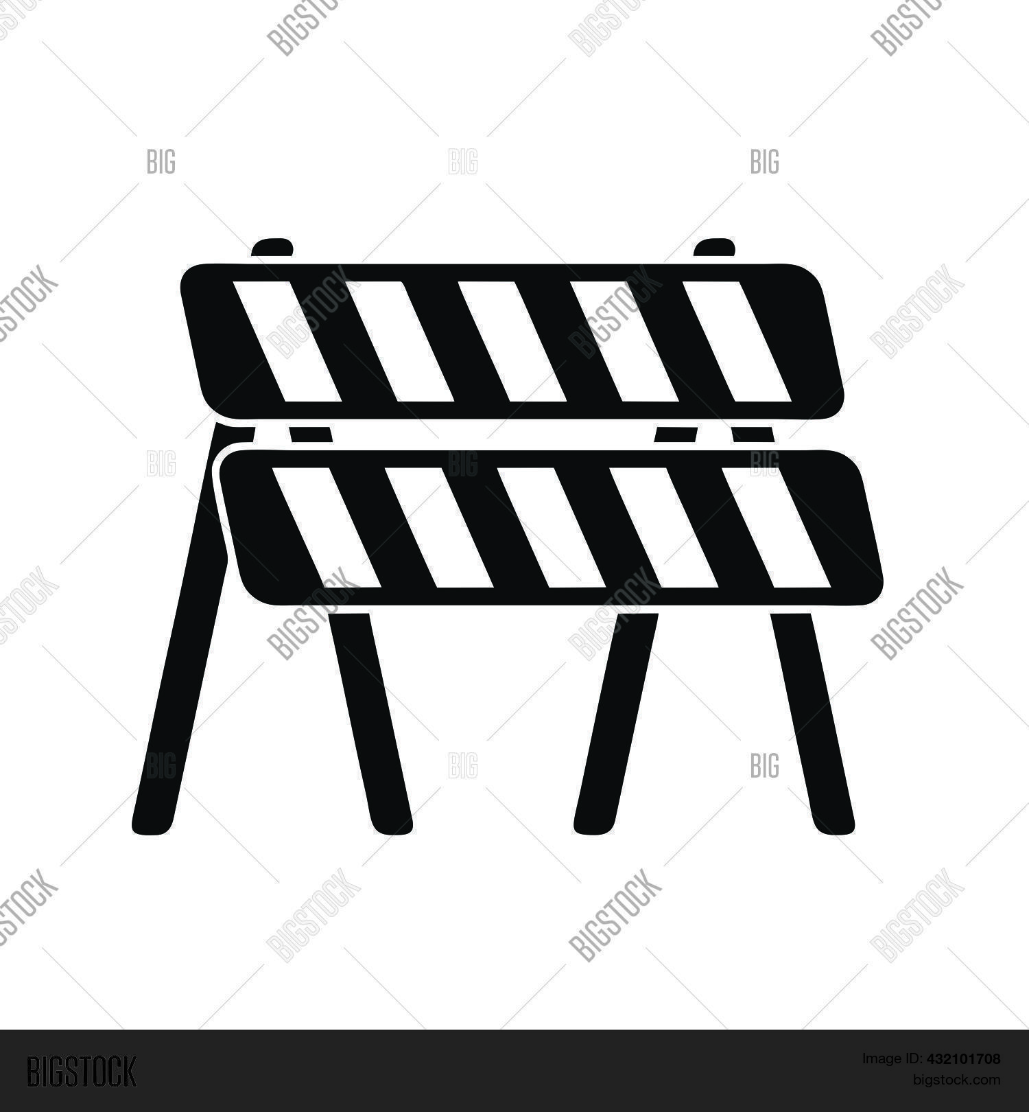 Barricade Icon Vector & Photo (Free Trial) | Bigstock