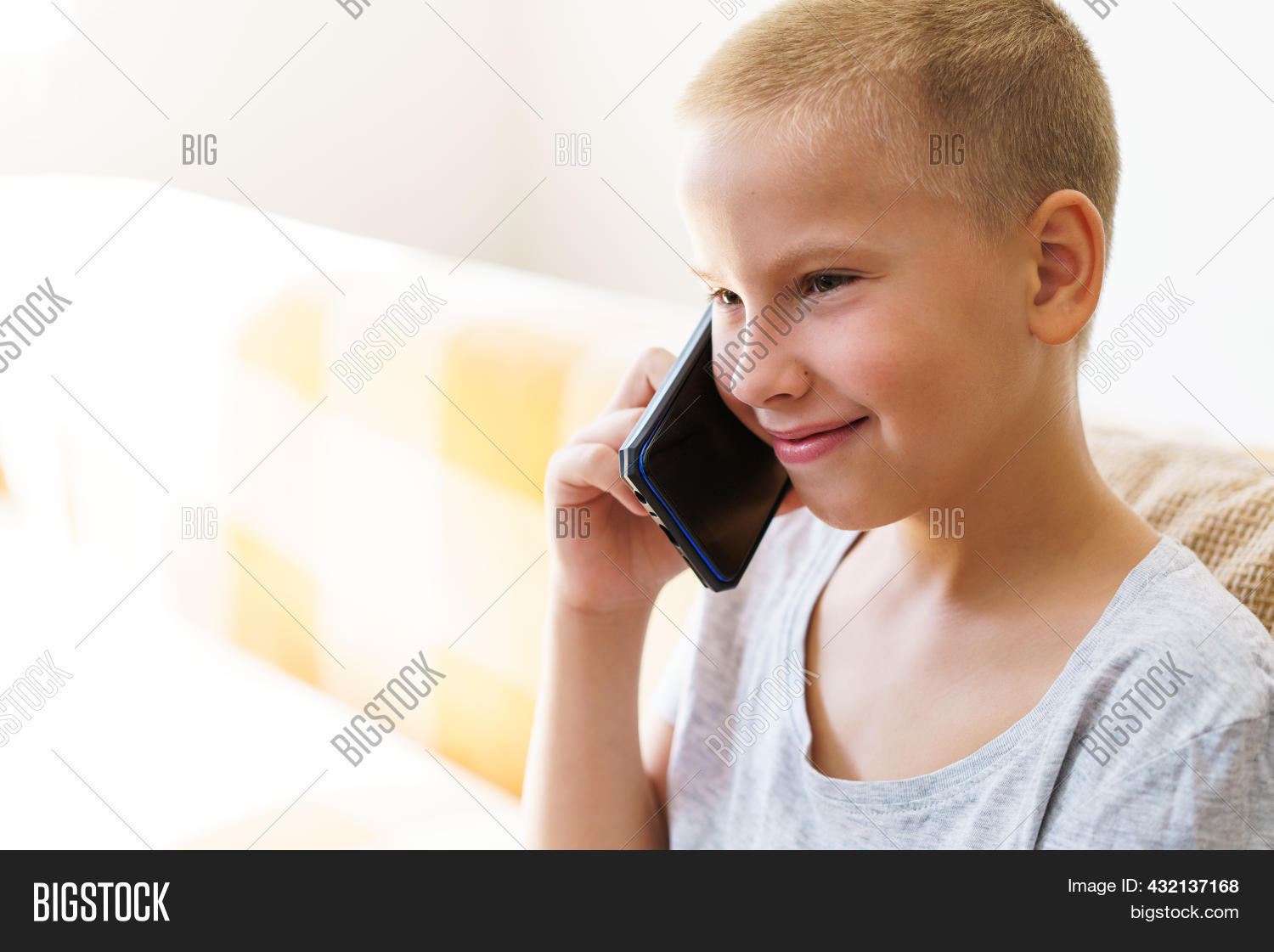 Happy Boy Talking On Image & Photo (Free Trial) | Bigstock