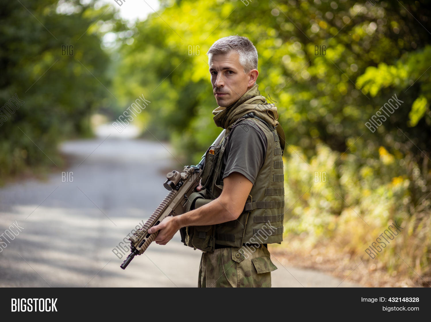 Man Standing Airsoft Image & Photo (Free Trial) | Bigstock