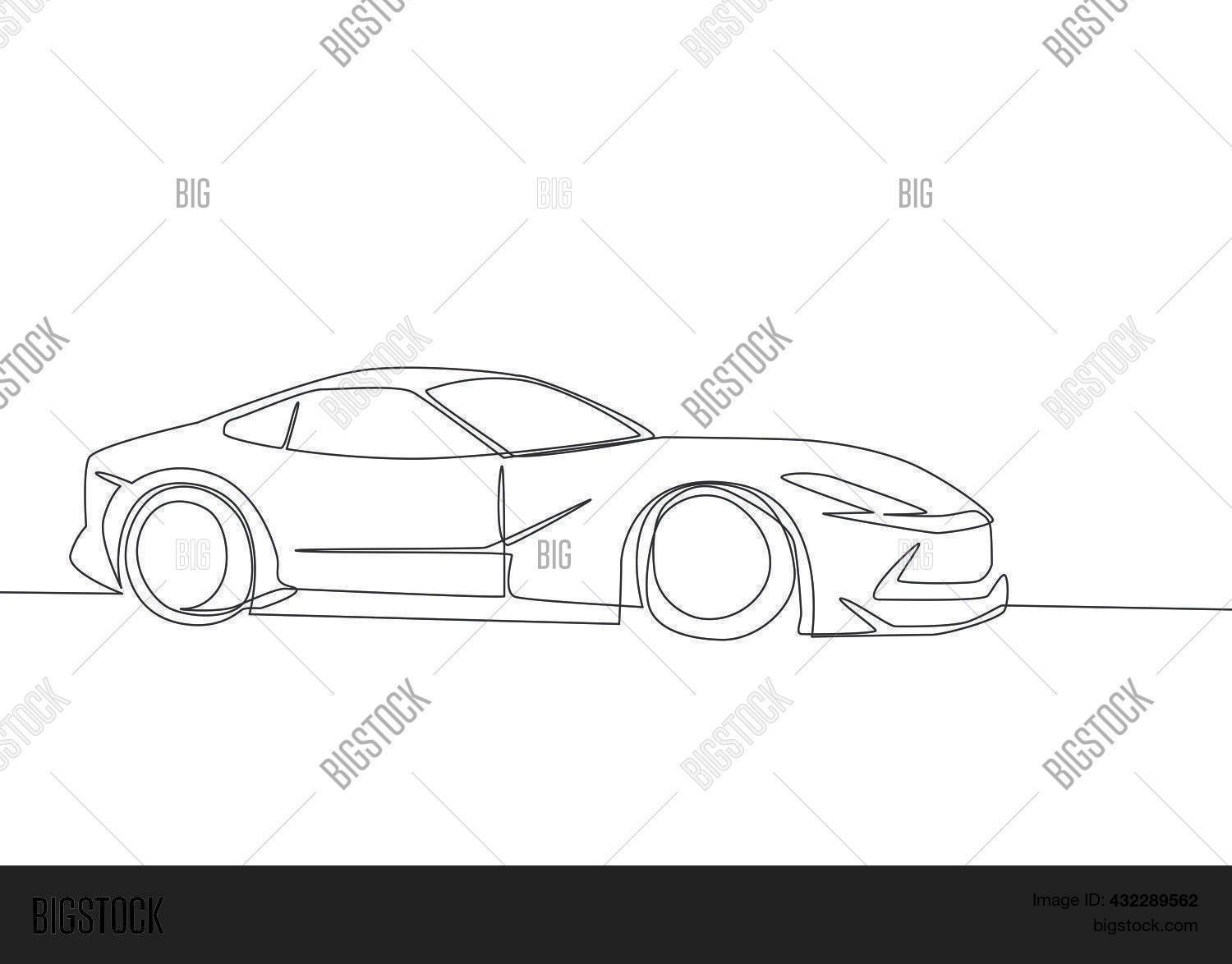 Single Line Drawing Vector & Photo (Free Trial) | Bigstock