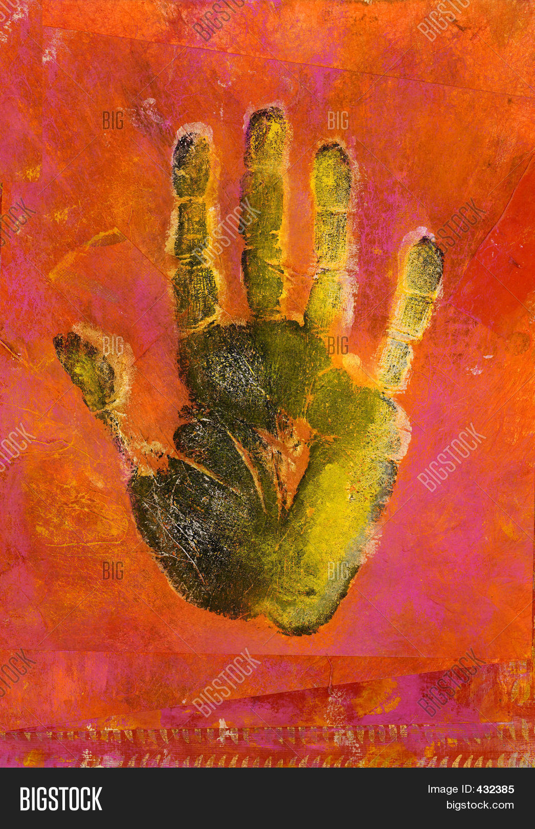 Hand Print Painting Image & Photo (Free Trial) | Bigstock