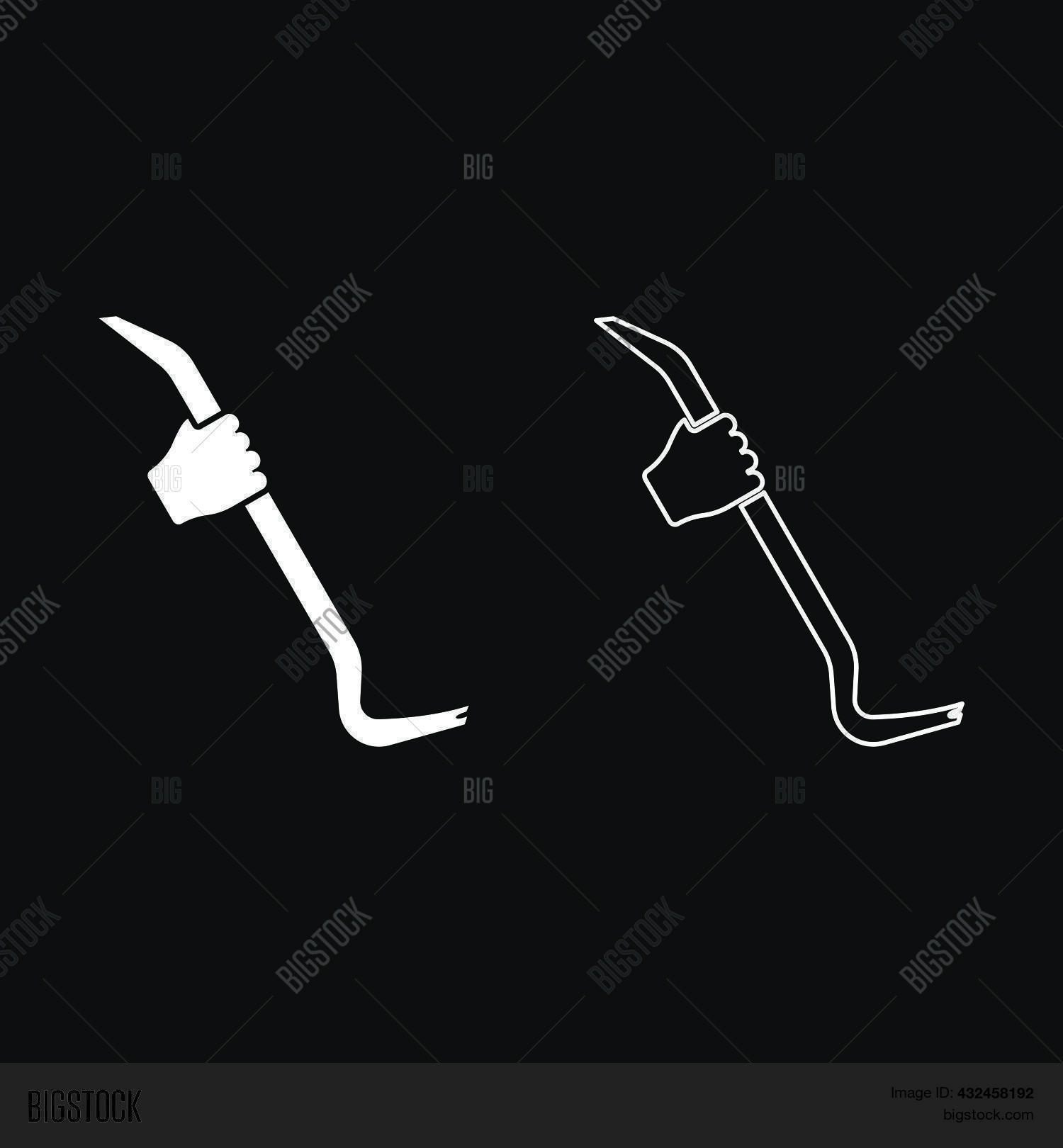 Crowbar Hand Holding Vector & Photo (Free Trial) | Bigstock