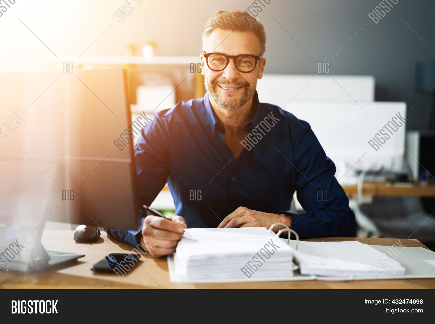 Smiling Accountant Man Image & Photo (Free Trial) | Bigstock