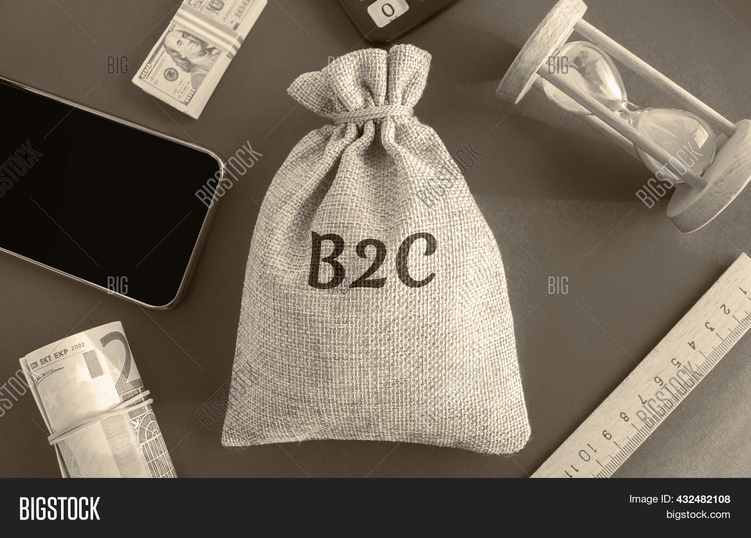Money Bag Word B2c. Image & Photo (Free Trial) | Bigstock
