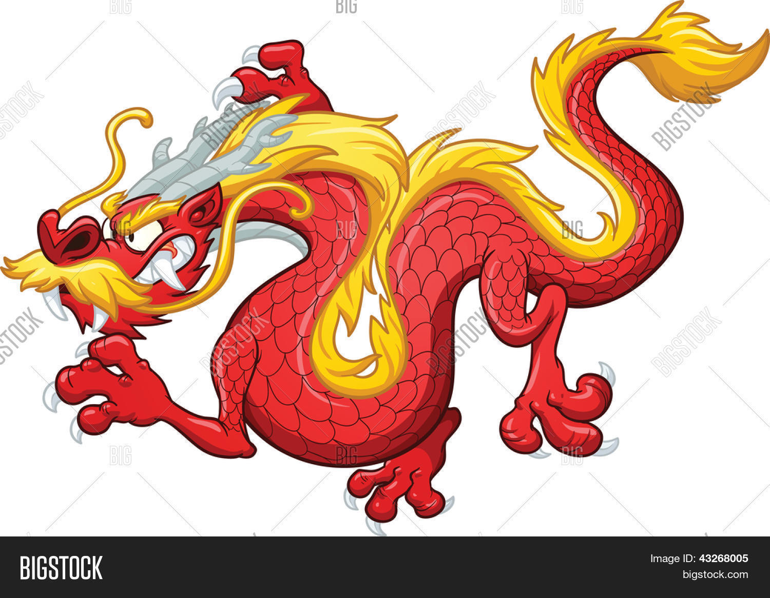 Cartoon Chinese Red Vector & Photo (Free Trial) | Bigstock