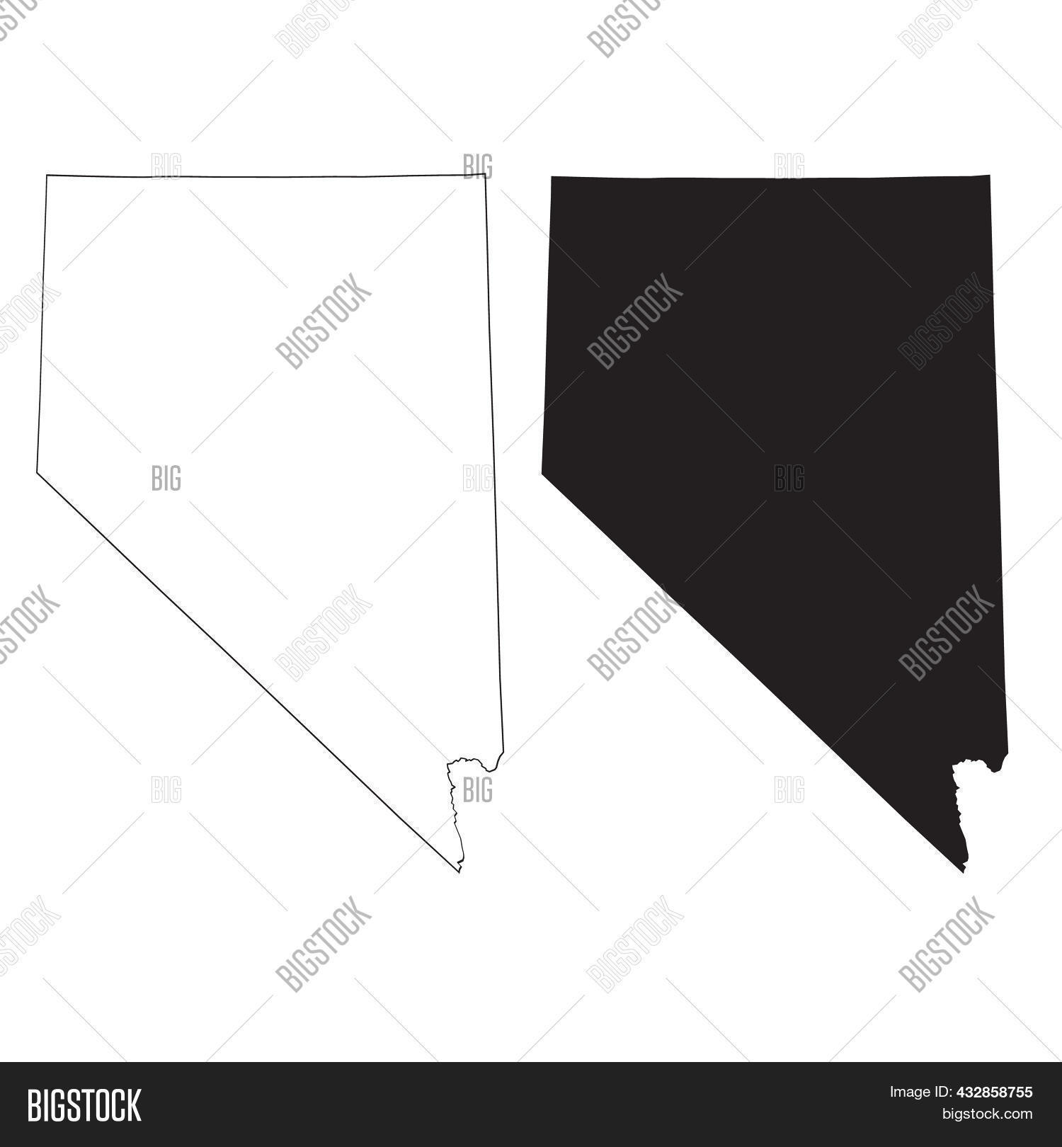 Nevada Map On White Image & Photo (Free Trial) | Bigstock