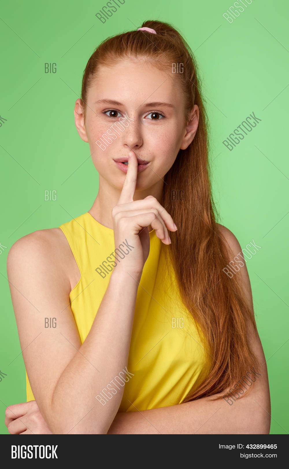 Teen Girl Showing Shhh Image & Photo (Free Trial) | Bigstock